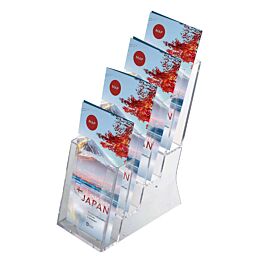 DL literature dispenser - tiered 4-bay