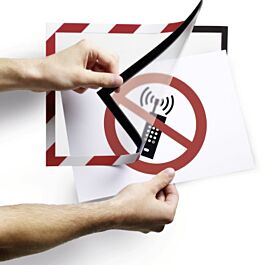 Stick on Fire safety A4 sign holder