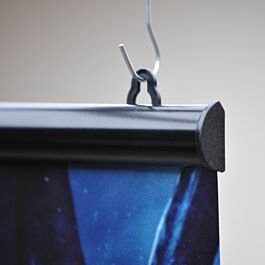 Black poster rail - poster hangers