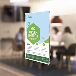 Frameless wall document display holder