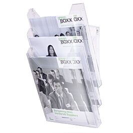 3-pocket wall leaflet holder for A4