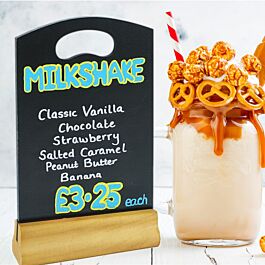 Table blackboard | Table top chalkboard with hand hole A5, A4 or A3