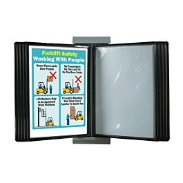 Hinged wall mounted poster display
