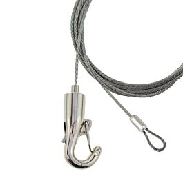 Loop cable with adjustable hook