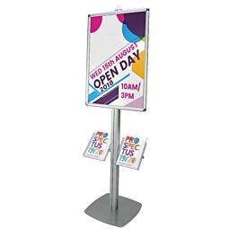 Poster stand A1 with A4 brochure dispensers