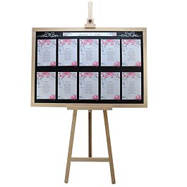 Large easel stand with table plan board
