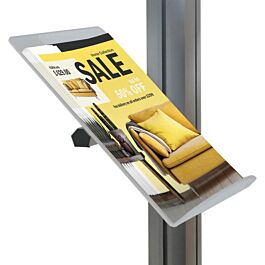 Premium frosted acrylic side shelf for InfoColumn