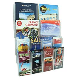 Mixed size wall-mount brochure display