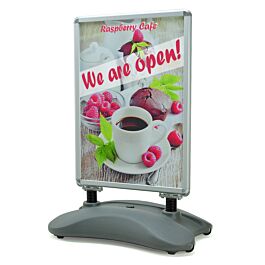 Pavement signs with stable waterbase| Black or Silver for A1 posters