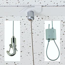 Suspended ceiling fixings for hanging signs