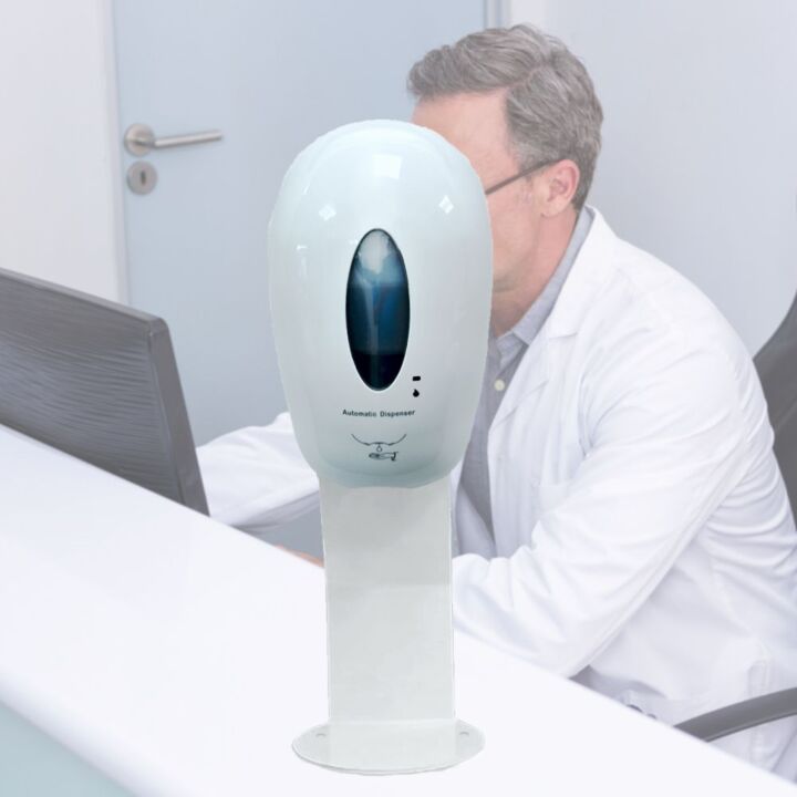 Automatic hand gel dispenser with table stand