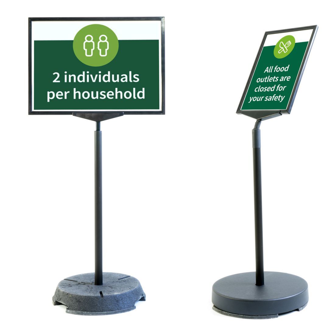 Short outdoor floor stands for A3 and A4