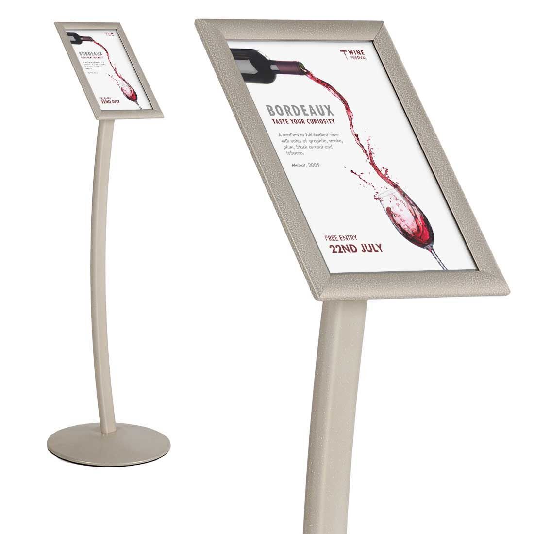 White floor stand sign A4 A3