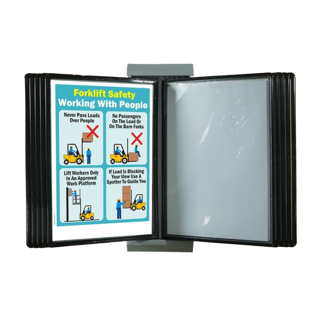 hinged wall mounted poster display